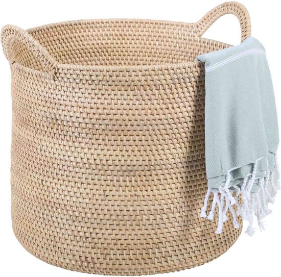 Rotan mand Elie natuur met handvat | bol
