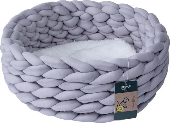 Quapas! Gevlochten Kattenmand Grijs | bol