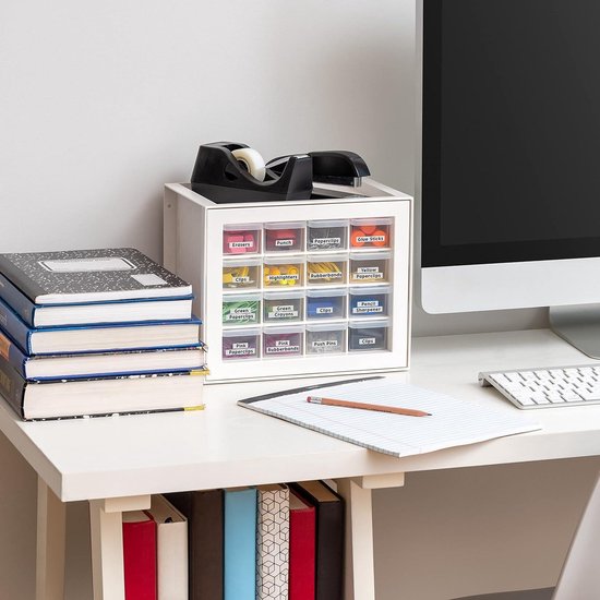 Opbergkast met 16 lades - Wit - Kleine onderdelen opbergen ladenkast | bol