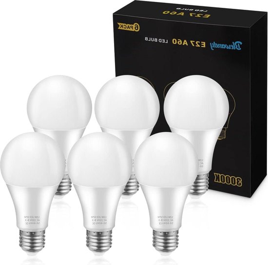 12W- vervanging 100W halogeen- 1200 lumen- A60 LED lamp- 3000 Kelvin ...