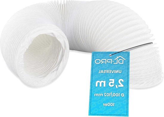 Afvoerslang Airco Flexibel 25 meter Ø 100/102 mm voor airconditioning ...