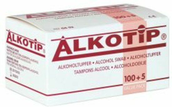 Alkotip alcohol doekjes - 105 alcohol doekjes - desinfectie doekjes ...