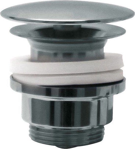 Crépine design 5/4 ronde avec trop-plein en chromé | bol