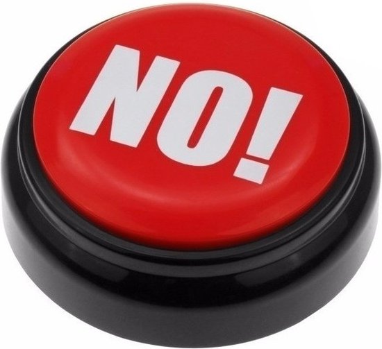 Rode NO buzzer drukknop met geluid - Quiz speelgoed knop - Ja/nee ...