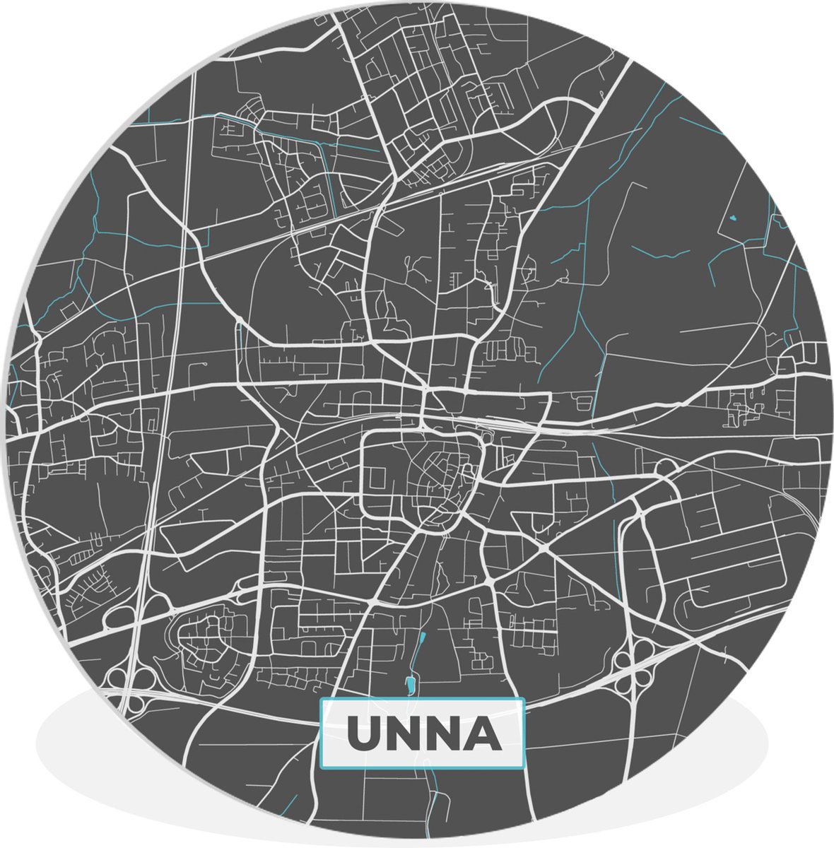 Wall Circle - Wall Circle Indoor - City Map - Carte - Allemagne - Blauw ...