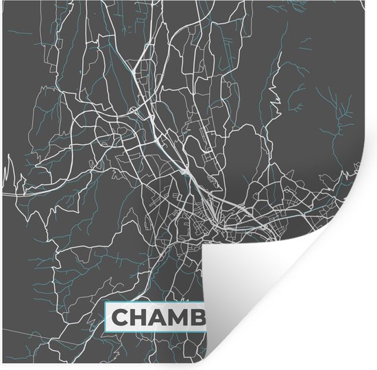 Stickers Stickers muraux - Chambéry - Plan de ville - Carte - France ...