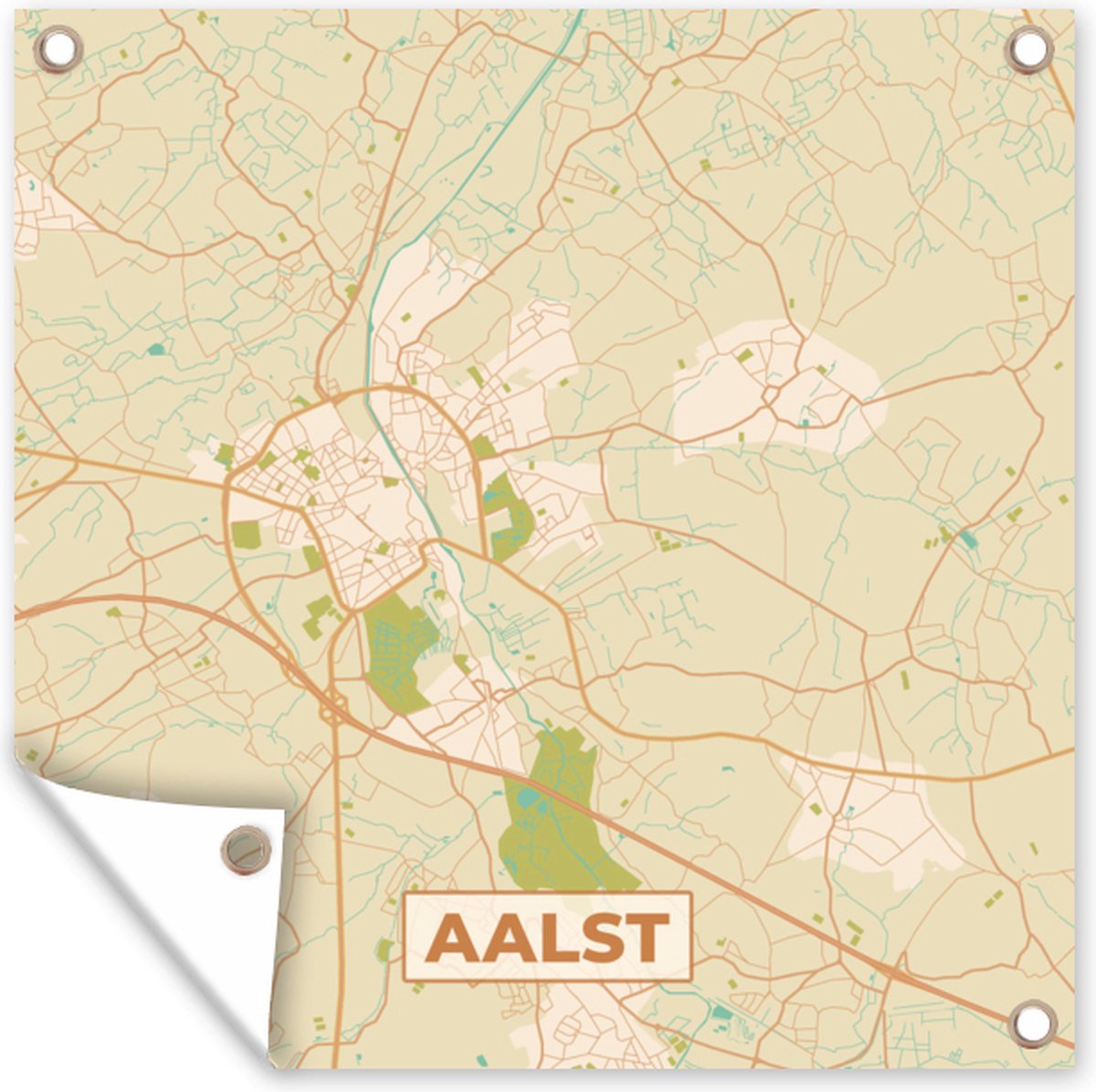 Tuinposters Aalst - Stadskaart - Kaart - Plattegrond - Vintage - 50x50 ...