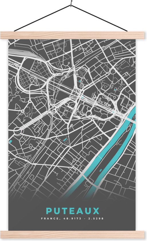 Porte-affiche avec affiche - Affiche scolaire - Puteaux - Plan de ville ...