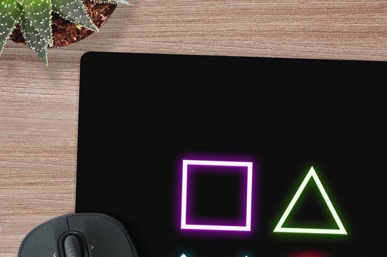 Muismat 50x50 cm - Bureaumat gaming neon - Computer en gameroom ...