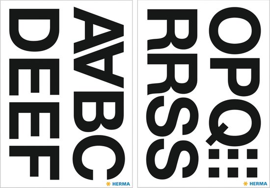 Stickervelletjes met 78x stuks plak letters A t/m Z zwart 33 mm ...