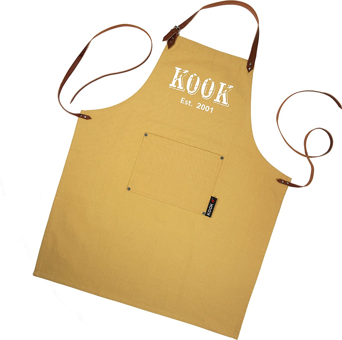 KOOK Keukenschort Vintage Geel 90 x 70 cm | bol.com