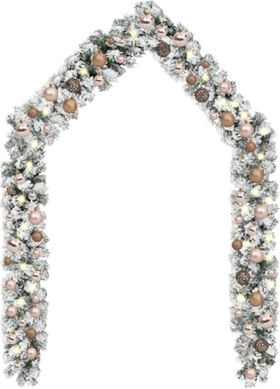 vidaXL Kerstslinger met LED's en kerstballen 5 m PVC groen | bol.com