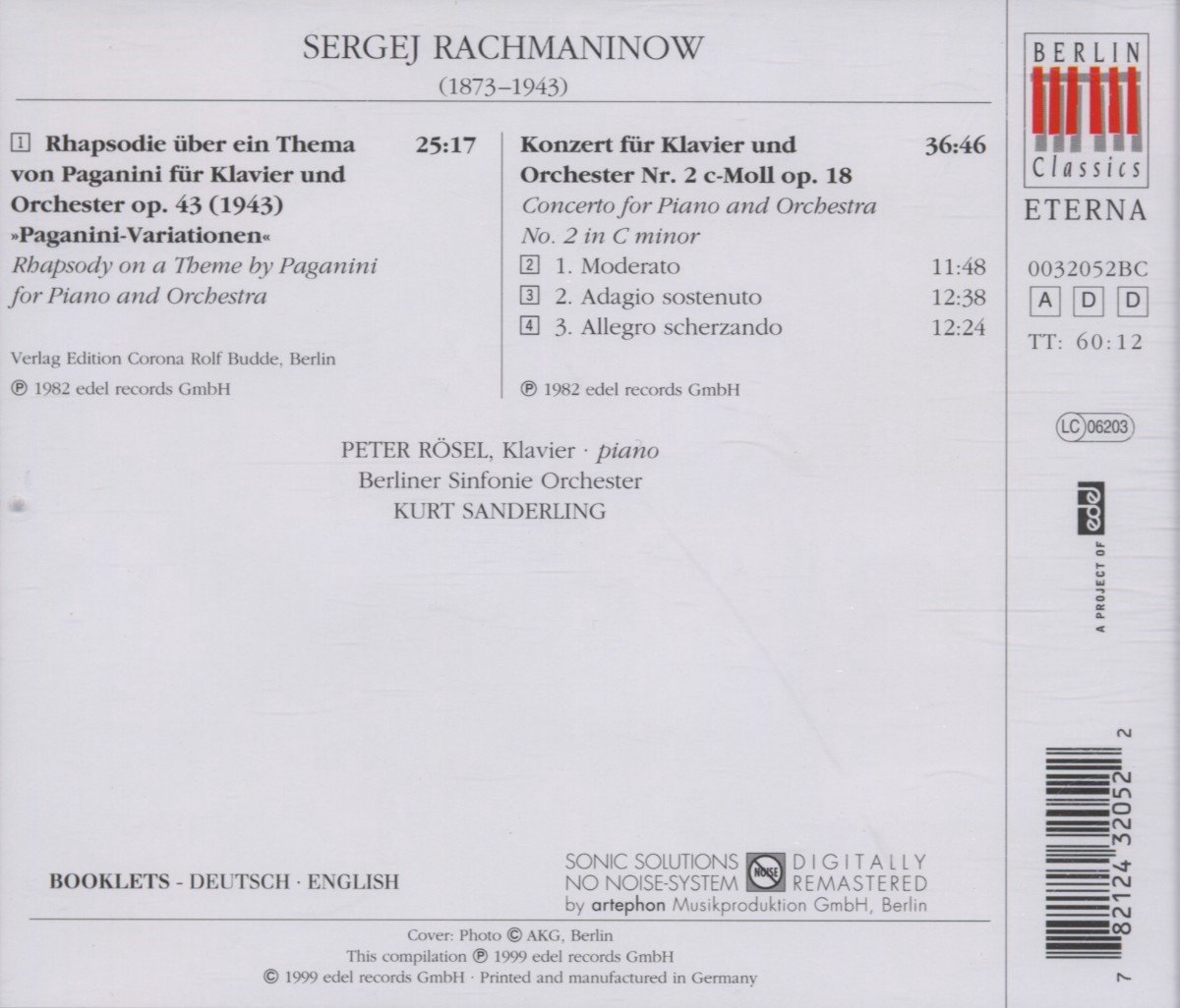 Peter Rösel, Berlin Philharmonic Orchestra, Kurt Sanderling ...