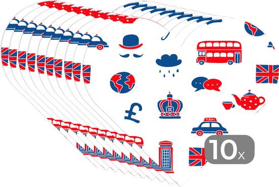 Onderleggers - Placemats - Placemats hartje - Engeland - Patronen ...