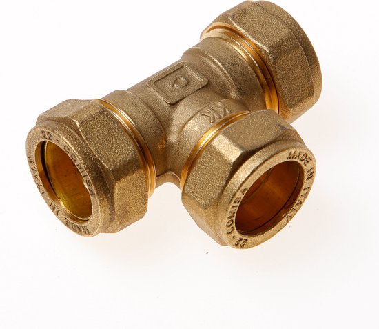 Messing 22 t stuk knelkoppeling | bol