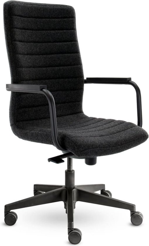 Workliving Homy Design Bureaustoel - Antraciet Wolvilt Fenice | bol