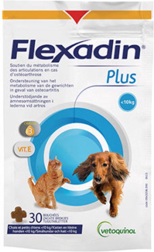 Flexadin Plus Mini (tot 10 kg) - 30 kauwbrokjes | bol