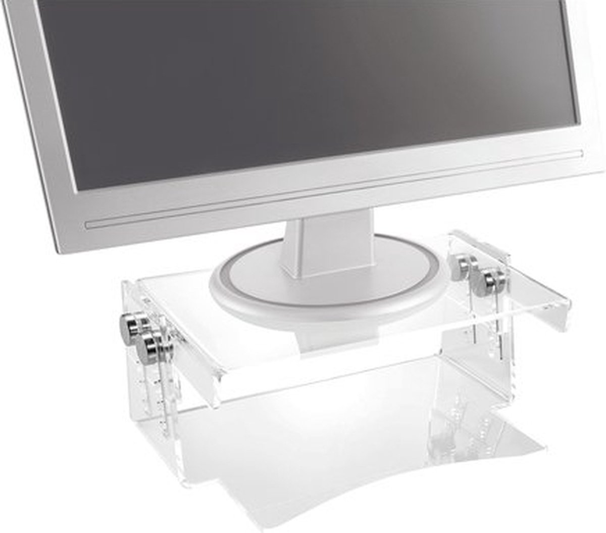 Monitorstandaard quantore 15kg verstelb acryl | bol.com