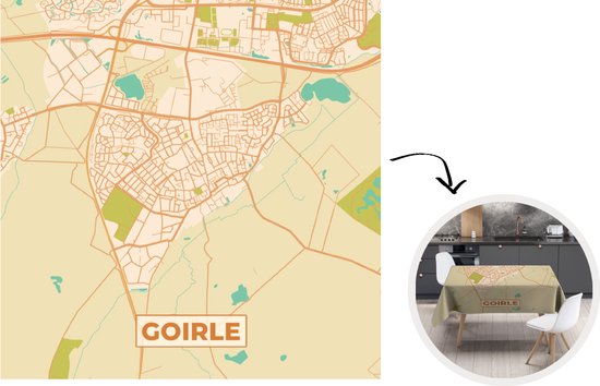 Tafelkleed - Tafellaken - 100x100 cm - Plattegrond - Goirle ...