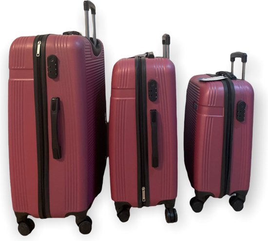 Royalty Rolls - Bangkok - Reiskoffer- Stevig ABS - Rood - Losse koffer ...