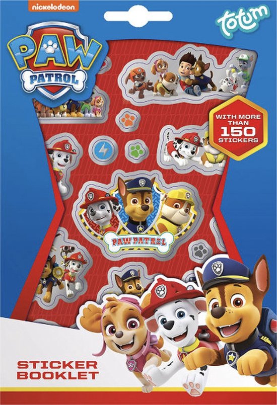 Paw Patrol Stickerboek - Paw Patrol Stickers - Stickerboek - 4 vellen - 150 stickers -... | bol.com