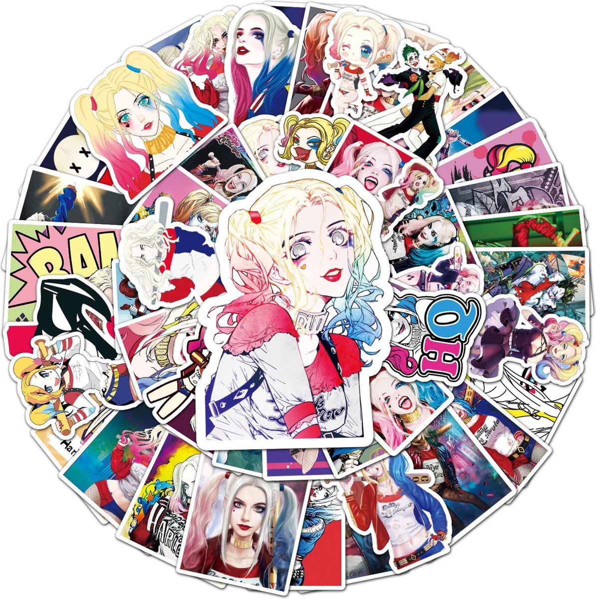Stickers - Harley Quinn - 52 stuks - Stickers voor Muur, Laptop ...
