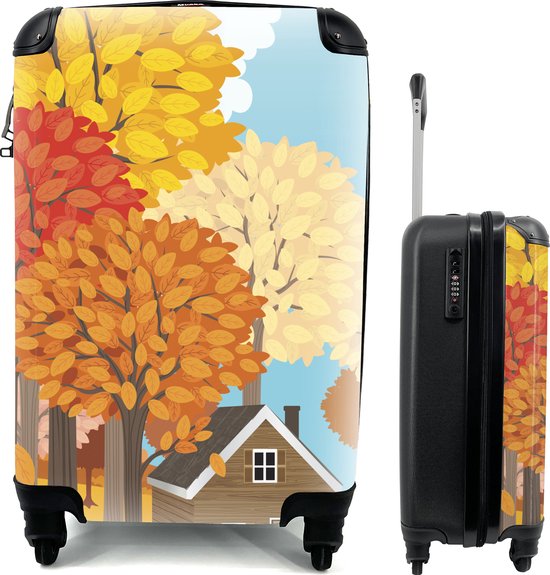 MuchoWow® Koffer - Een illustratie van een jagershut in het bos - Past ...