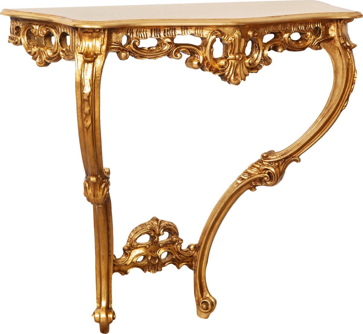 HOUTEN CONSOLE ANTIQUED GOUD BLAD AFWERKING GEMAAKT IN ITALIË | bol.com