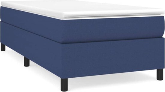 vidaXL Boxspring Bedframe Blauw 100x200 cm Stof | bol.com