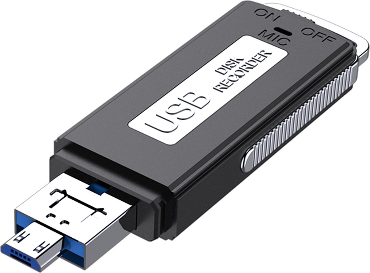 Afluisterapparatuur - USB Stick 8 GB - Zwart - Audio Recorder ...