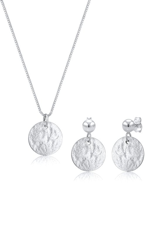 Elli - Sieraden Set - Dames Plaatje Hanger Organisch Bol Set Oor hanger ...