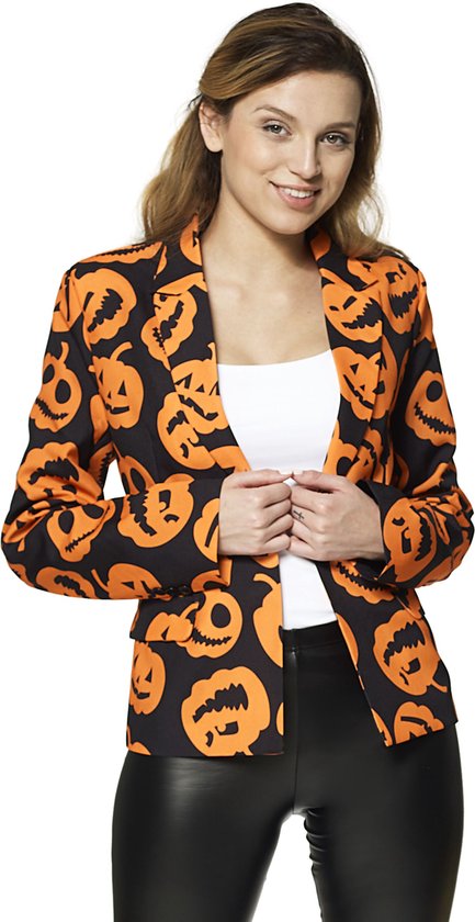Suitmeister Pumpkin Blazer - Dames Colbert - Groen & Oranje - Halloween ...