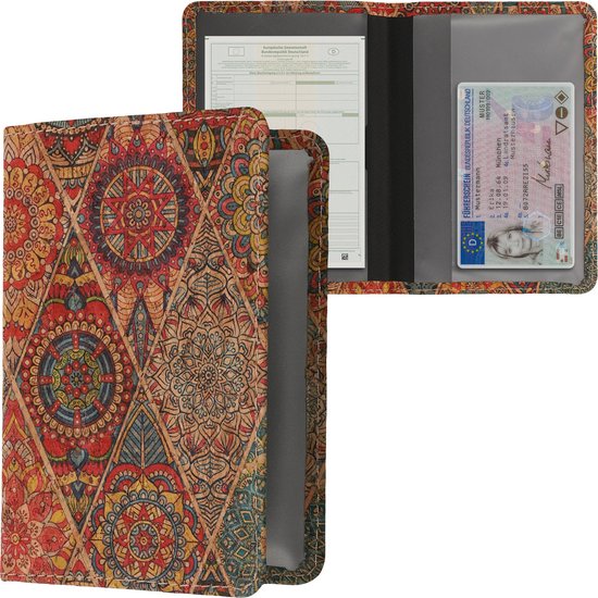 kwmobile hoes voor kentekenbewijs en rijbewijs - Mapje van kurk voor ...