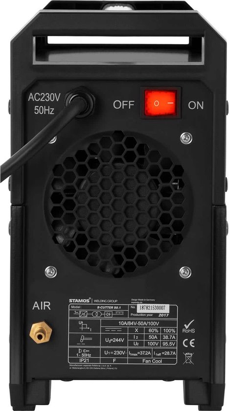 Stamos Plasmasnijder - 50A - digitaal - 230V | bol.com