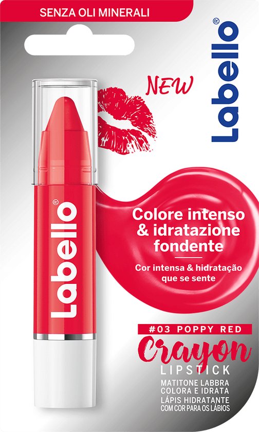 Labello Crayon - Poppy Red - Lippenstift - 3 g | bol