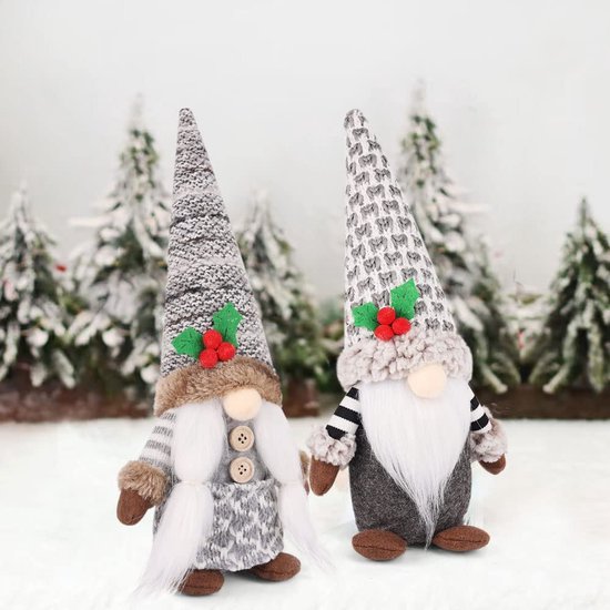 Kerstkabouter, figuren, set van 2, kerstdecoratie, kerstkabouter ...