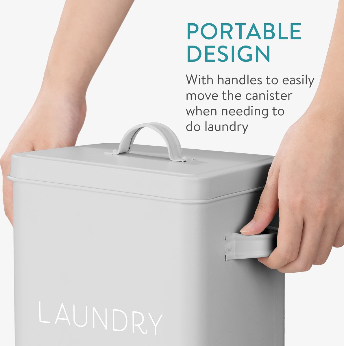 Boîte de rangement Navaris pour lessive au design rétro - Boîte à ...