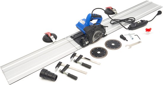 1400W Steen Inval Handzaagmachine Watergekoeld met Liniaal 3 x 500 mm ...
