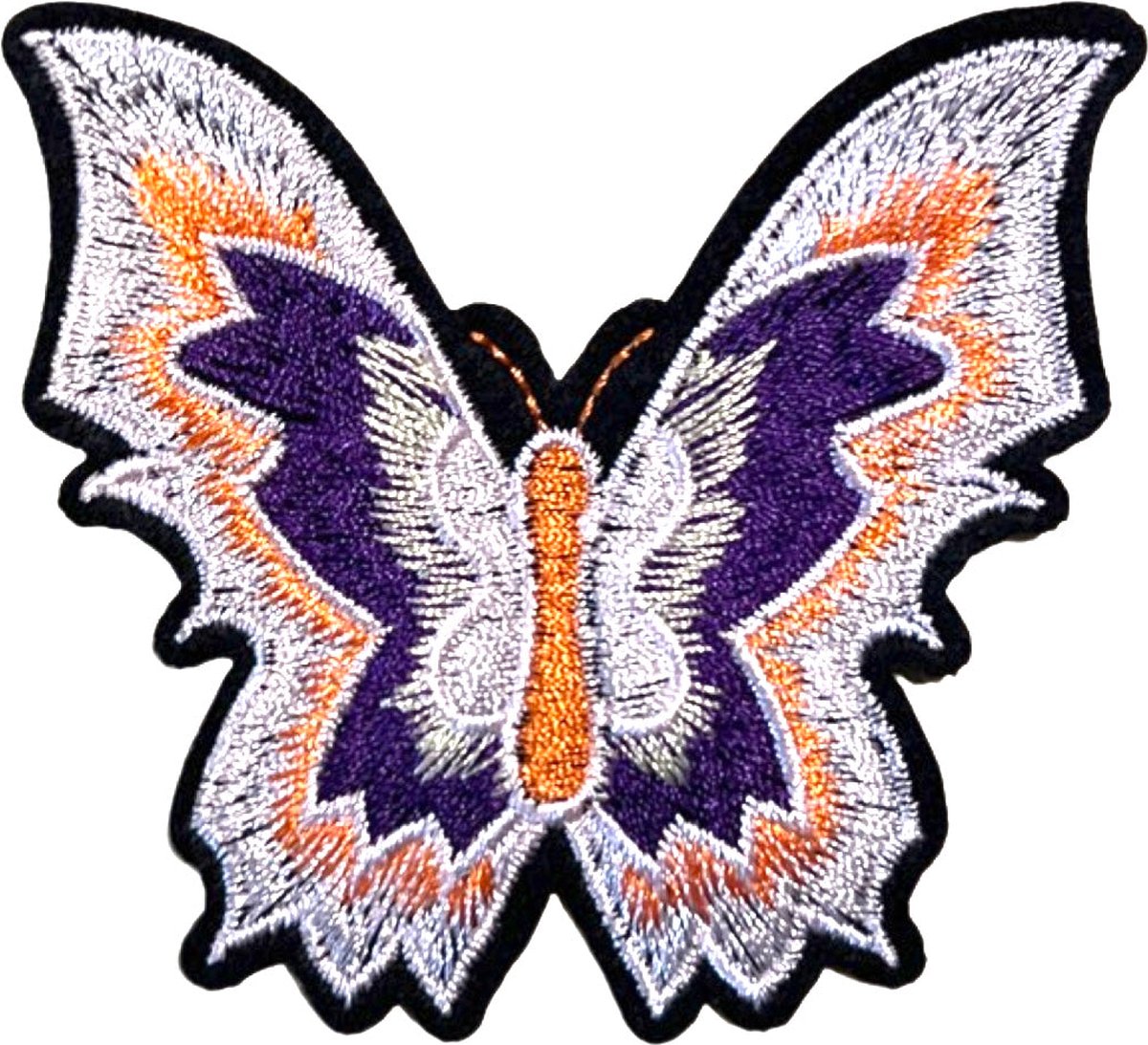 Vinder Vlinders Embleem Strijk Patch Paars Oranje B 7.6 x L 7.0 cm ...