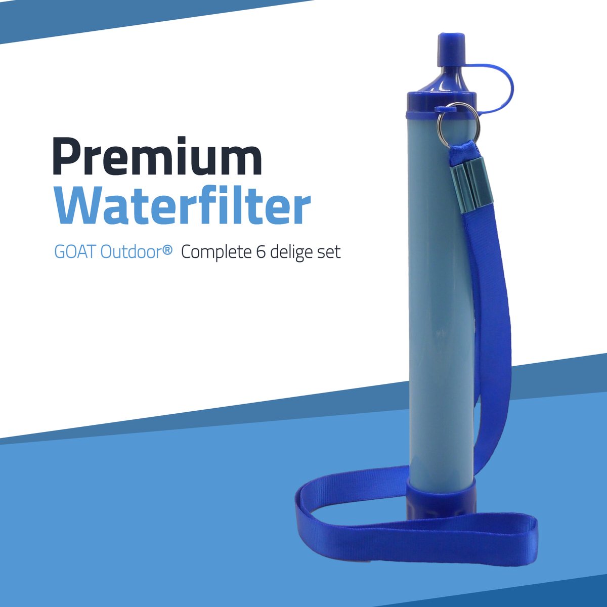 GOAT Outdoor Personal Waterfilter Straw - Complete set - Water filter ...
