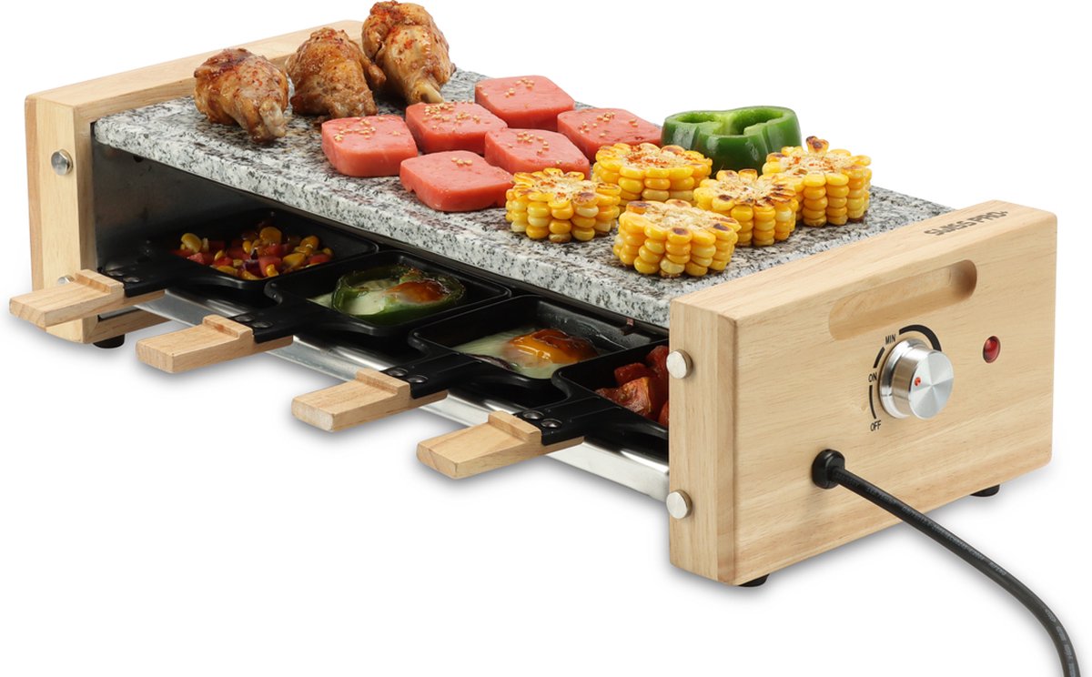 Swiss Pro+ - Gourmetstel - Raclette 8 personen - + GRATIS MARMEREN ...