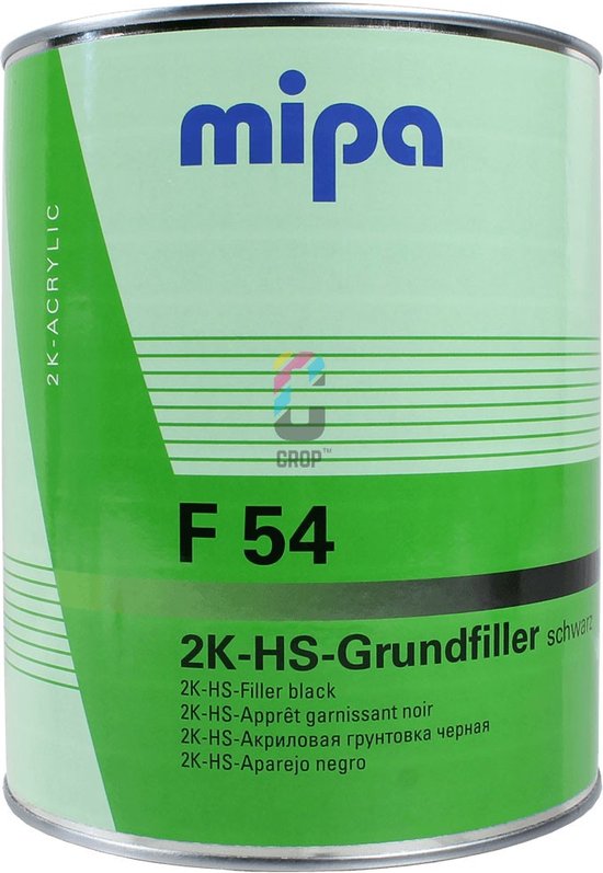 MIPA F54 2K-HS-Grundierfiller - Primer - 4 liter - Zwart | bol