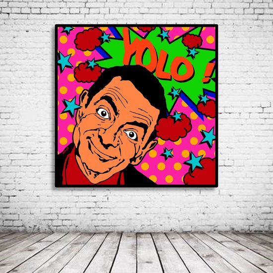 Mister Bean Yolo Pop Art Poster - 90 x 90 cm Fotopapier Mat 180 gr ...
