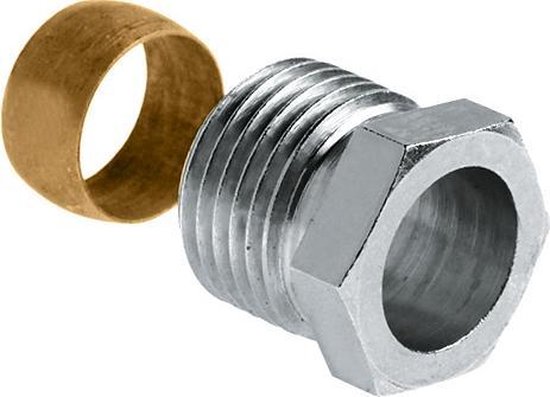 Bonfix knelkoppeling - Knelset type Danfoss - 1/2 x 15mm - Messing | bol