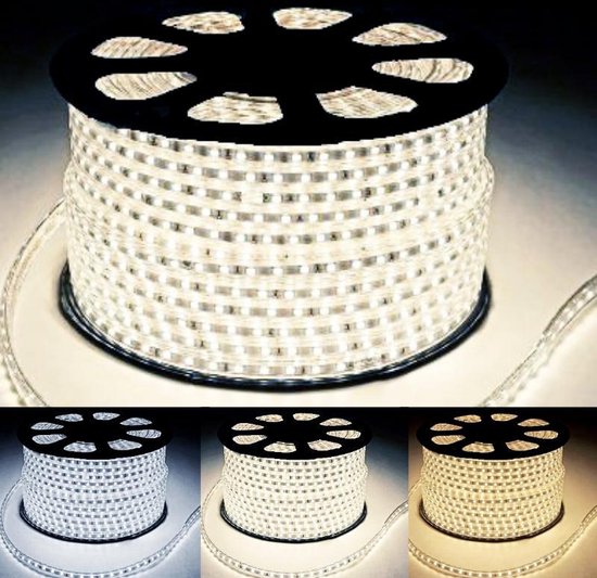 LED strip 220V Recutable 50M 2835 IP65 120LED / m - Wit licht - Overig ...