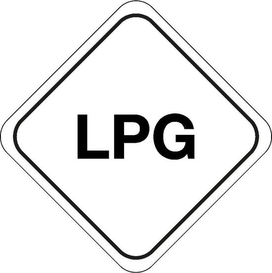 LPG gas bord - kunststof 200 x 200 mm | bol