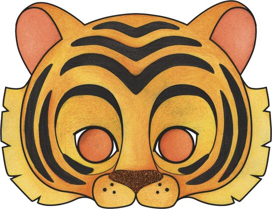 Maskers | Dieren | Karton | 21 x 20 cm | 24 stuks | bol