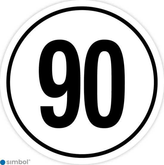 Simbol - Stickers Tempo 90 km - Tempostickers Maximaal 90 km - Duurzame ...