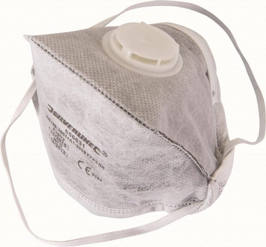 Silverline Vouwbaar stofmasker FFP3 met ventiel - Enkel gebruik - 25 ...
