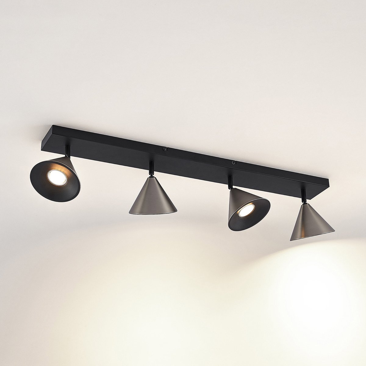 Lucande - plafondlamp design - 4 lichts - ijzer - H: 13.9 cm - GU10 ...